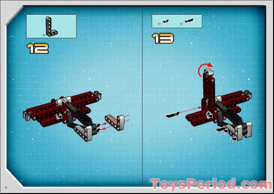 LEGO 4481 Technic Hailfire Droid Instructions and Parts List
