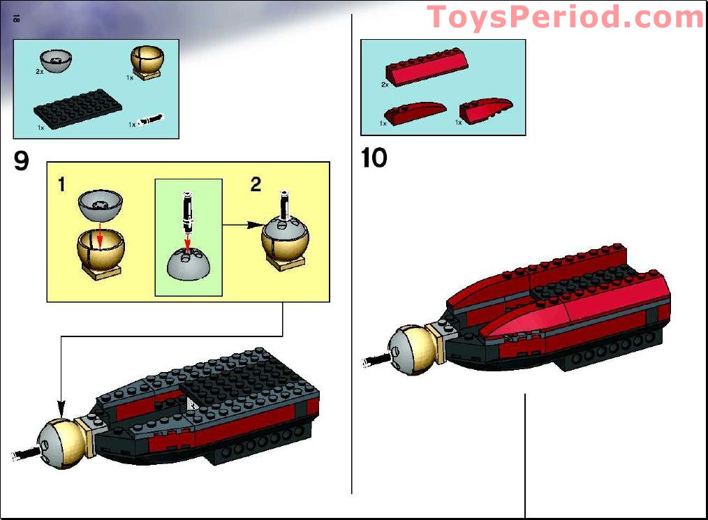 LEGO 7477 T1 Typhoon vs. T-Rex Instructions and Parts List