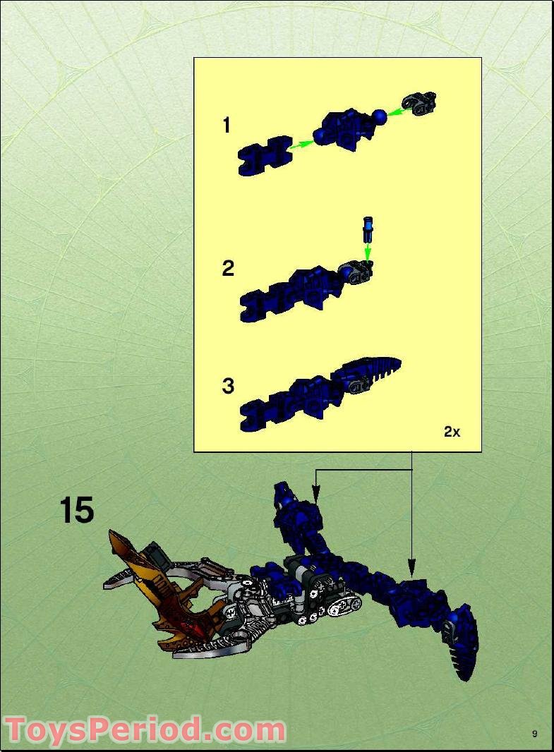 LEGO 8759 Battle of Metru Nui Instructions and Parts List