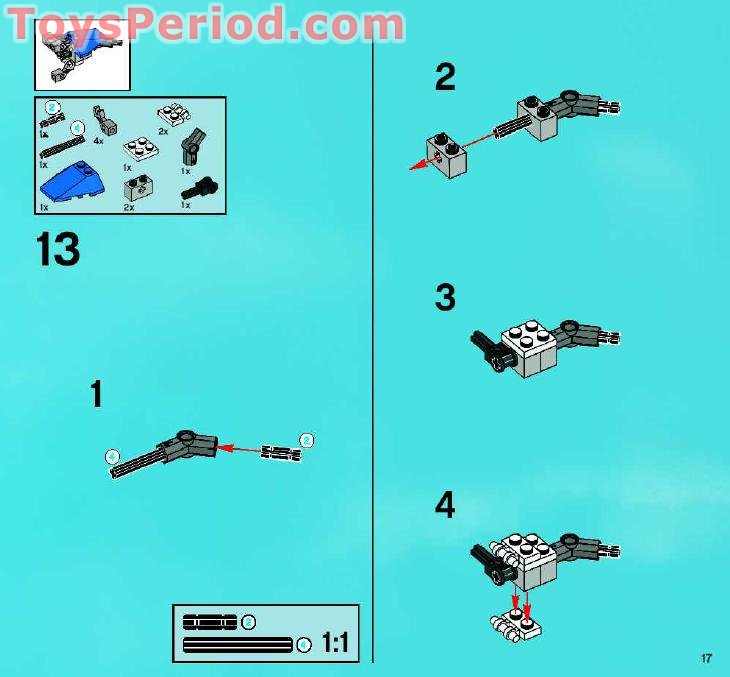 LEGO 8106 Aero Booster Instructions and Parts List