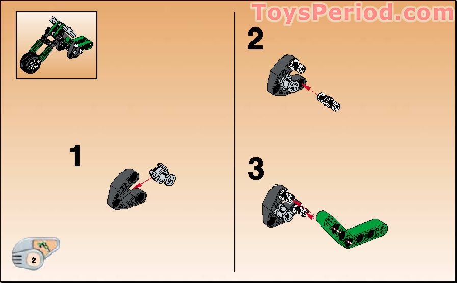LEGO 8236 Bike Burner Instructions and Parts List