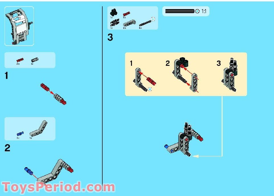 LEGO 8274 Combine Harvester Instructions and Parts List