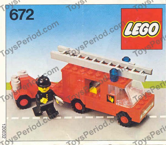 LEGO 672 Fire Engine Instructions and Parts List