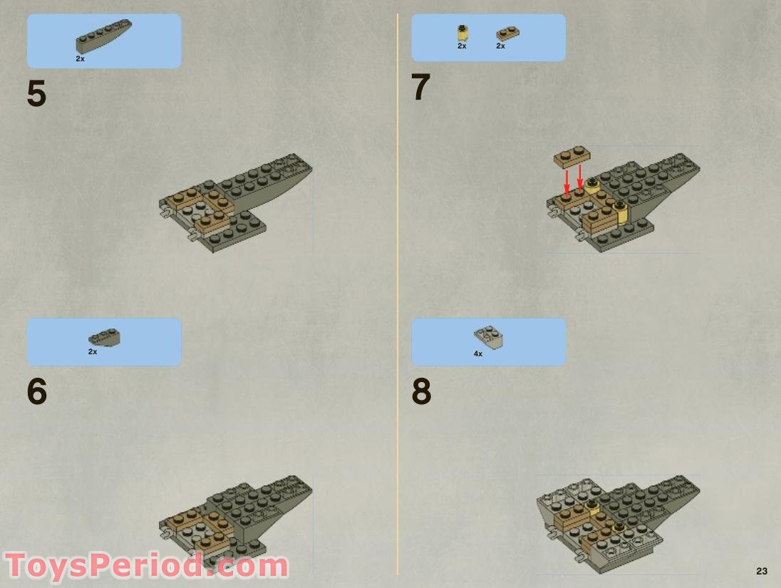 LEGO 7961 Darth Maul's Sith Infiltrator Instructions and Parts List