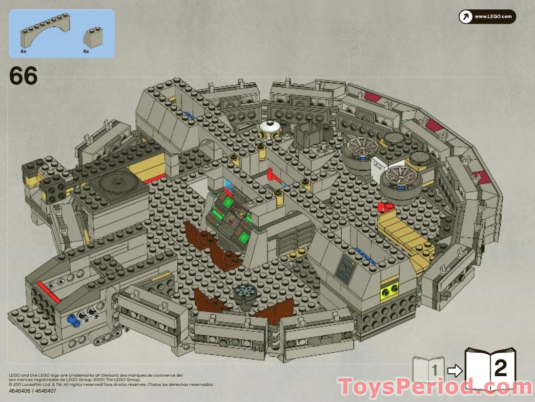 LEGO 7965 Millennium Falcon Instructions and Parts List