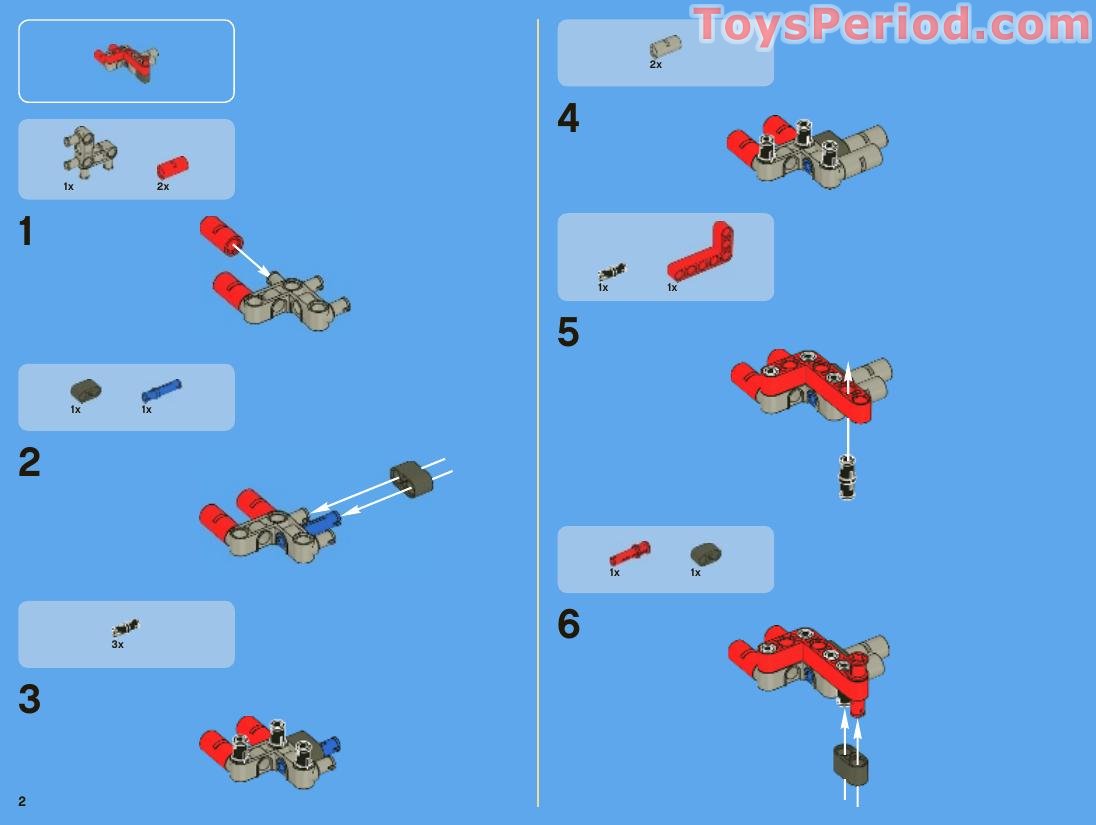 LEGO 8070 Supercar Instructions and Parts List