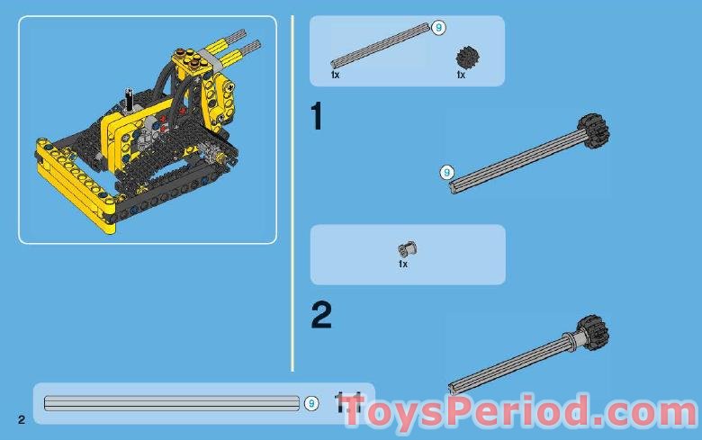 LEGO 9391 Crawler Crane Instructions and Parts List