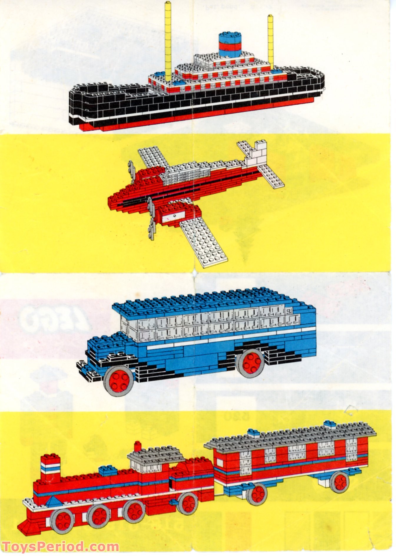 LEGO 521-1 1x1 and 1x2 Plates (Cardboard Box Version) Instructions and ...