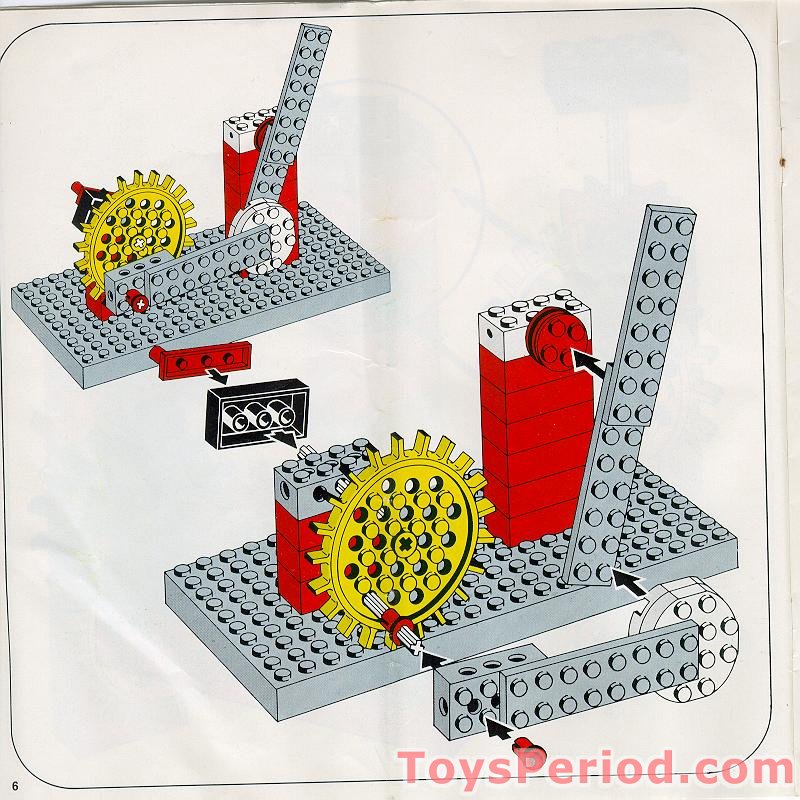 LEGO 800-1 Gear Set with Motor Instructions and Parts List