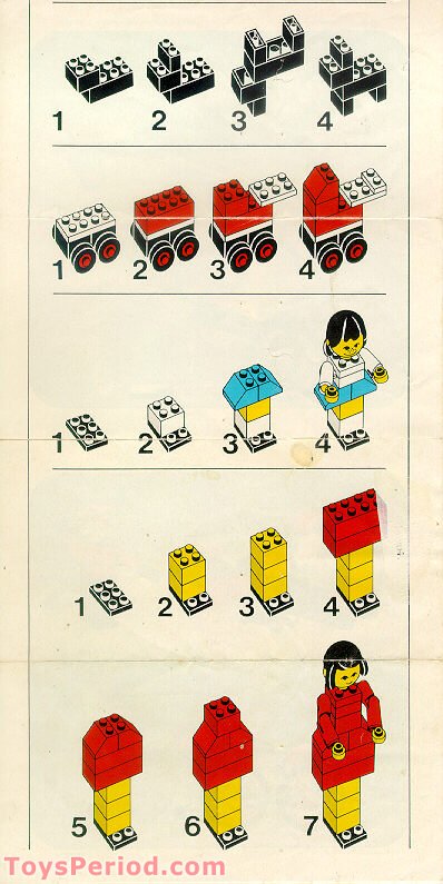 LEGO 254-1 Mother and Daughter with Prams Instructions and Parts List