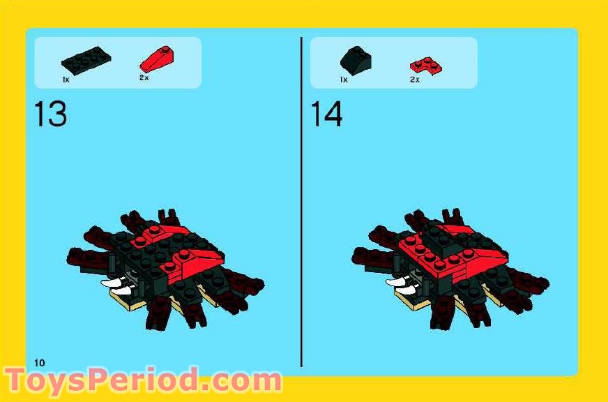 LEGO 4994 Fierce Creatures Instructions and Parts List