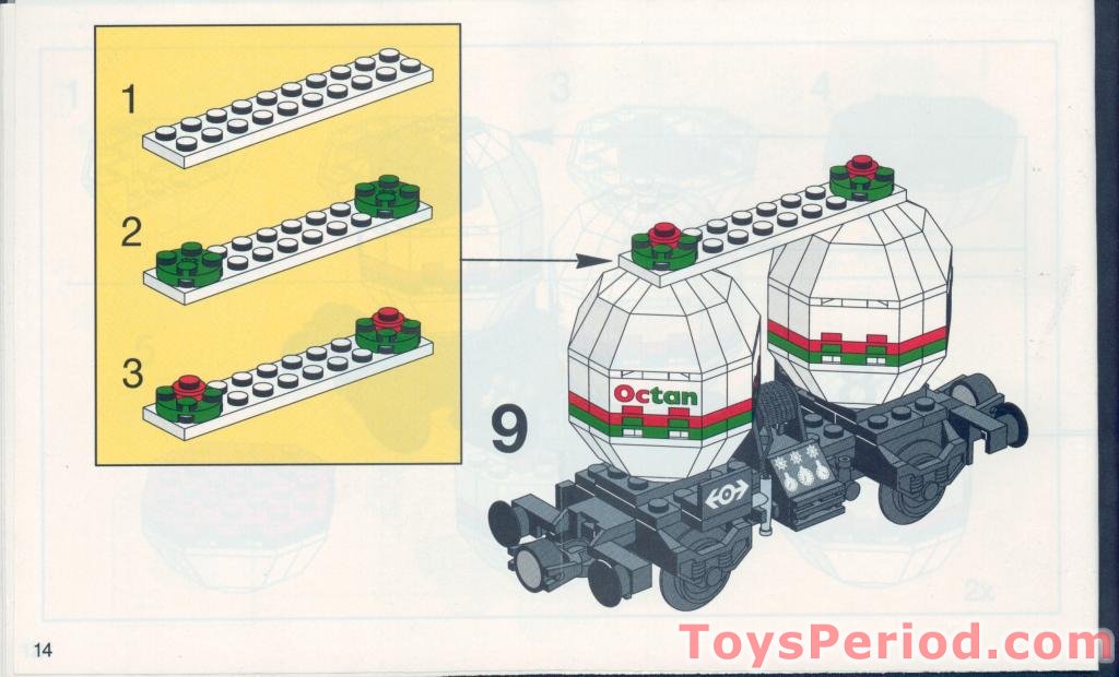 LEGO 4537 Octan Twin Tank Rail Transport Instructions and Parts List
