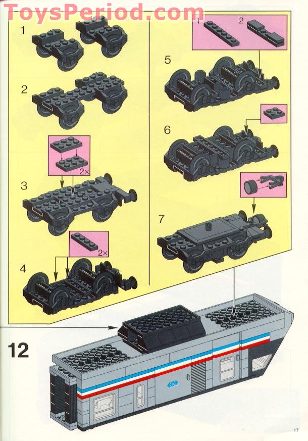 LEGO 4558 Metroliner Instructions and Parts List