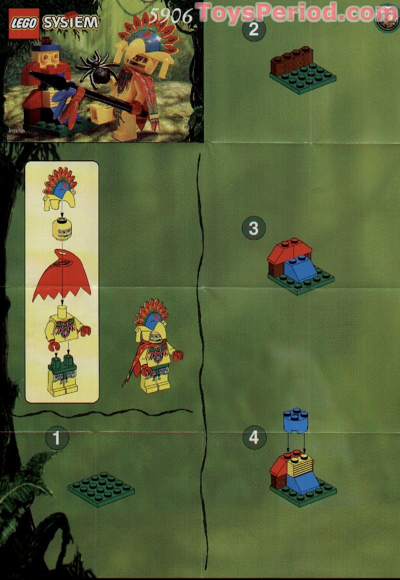 LEGO 5906 Ruler of the Jungle Instructions and Parts List