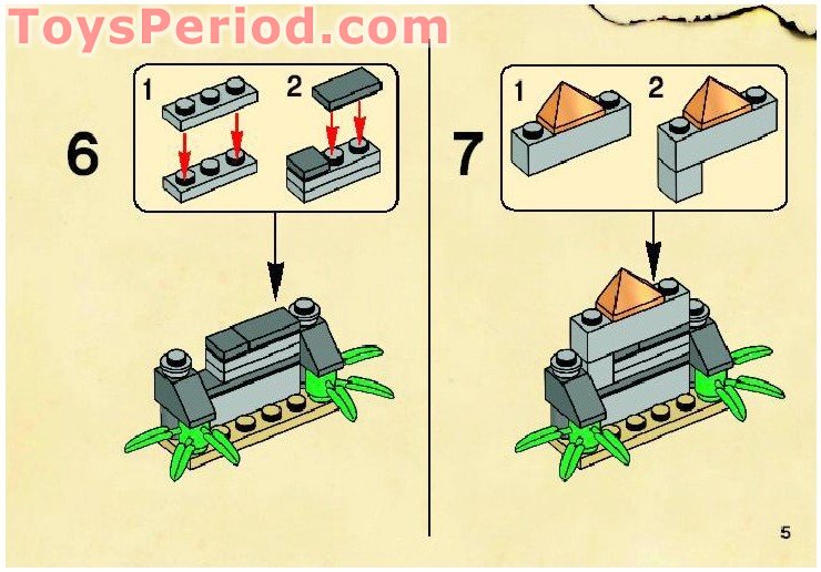 LEGO 6239 Cannon Battle Instructions and Parts List