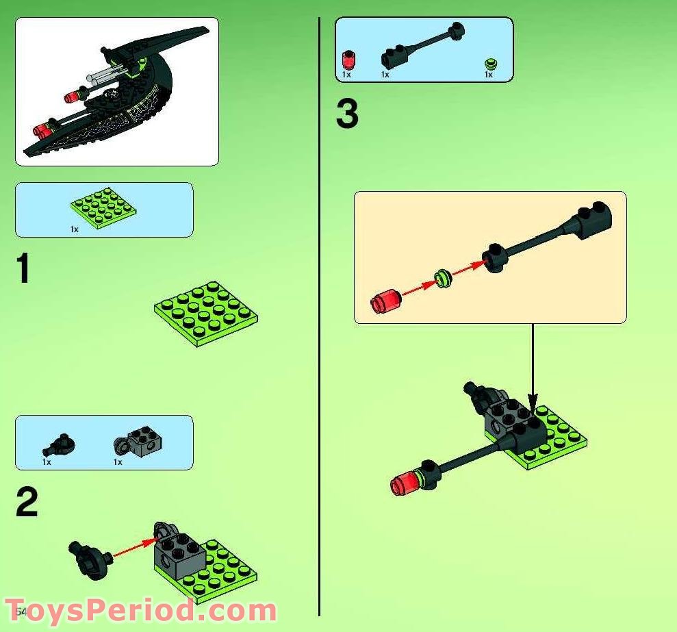 LEGO 7646 ETX Alien Infiltrator Instructions and Parts List