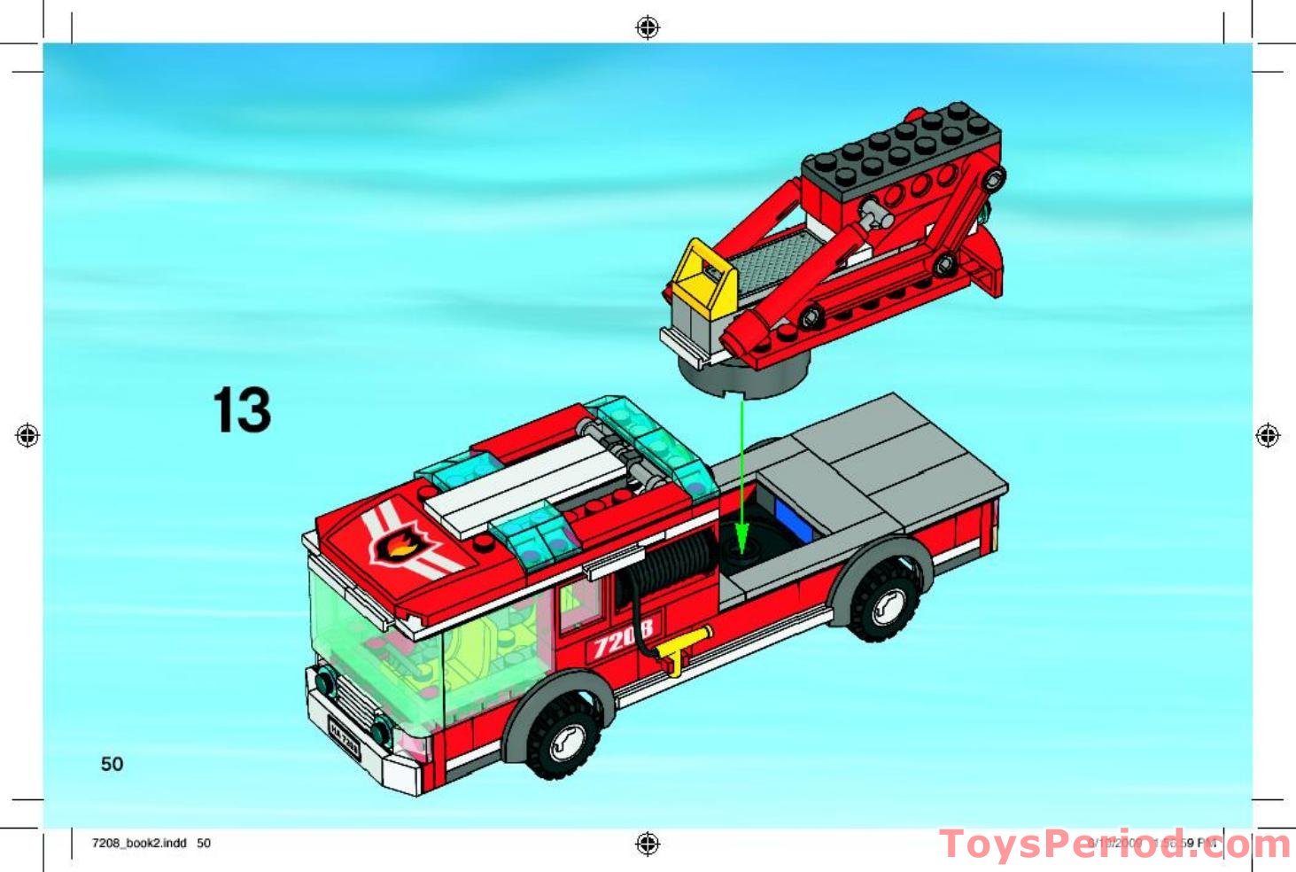 LEGO 7208 Fire Station Instructions and Parts List