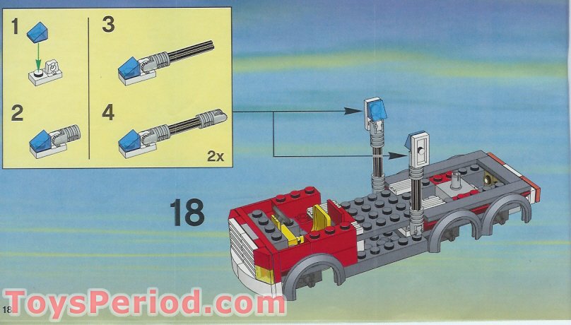 LEGO 7239 Fire Truck Instructions and Parts List