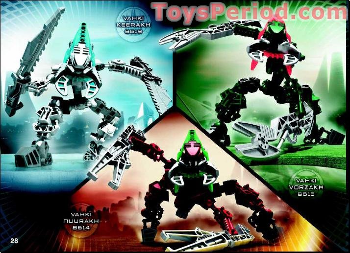 LEGO 8741 Toa Hordika Nuju Instructions and Parts List