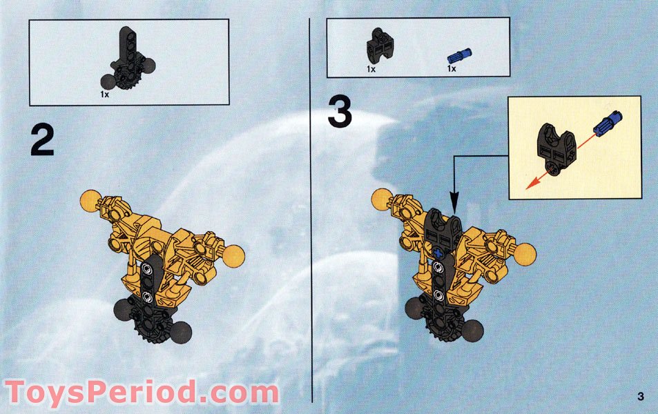 LEGO 8912 Toa Mahri Hewkii Instructions and Parts List