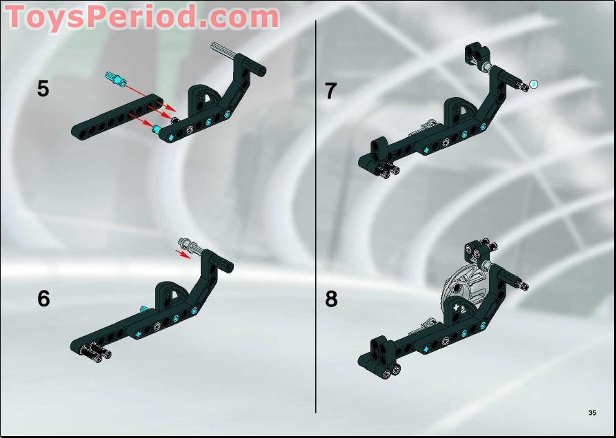 LEGO 8366 Supersonic RC Instructions and Parts List