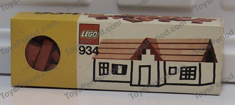 LEGO 934 Roof Bricks, 45 Degrees Set Parts List