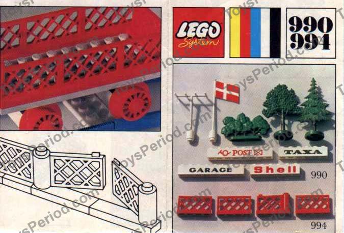 LEGO 994 LEGO Fences with Garden Gates Instructions and Parts List