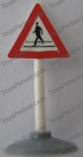 LEGO Sets with Part 747pb02c01 Road Sign Old Triangle with Man Crossing ...