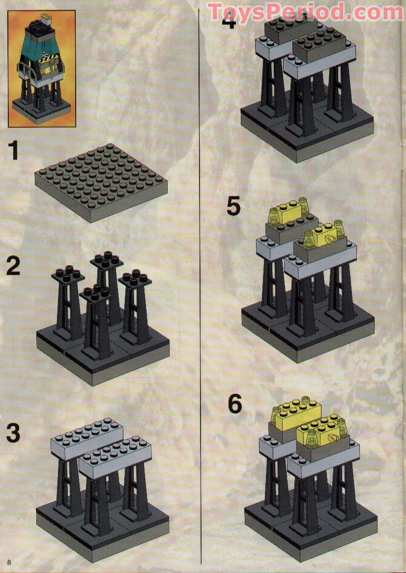 LEGO 4990 Rock Raiders Hq Instructions and Parts List