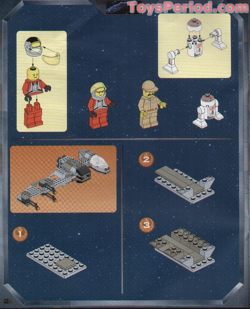 LEGO 7180 B-Wing at Rebel Control Center Instructions and Parts List