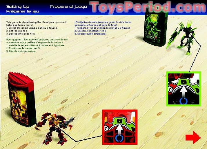 LEGO 8989 Mata Nui Instructions and Parts List