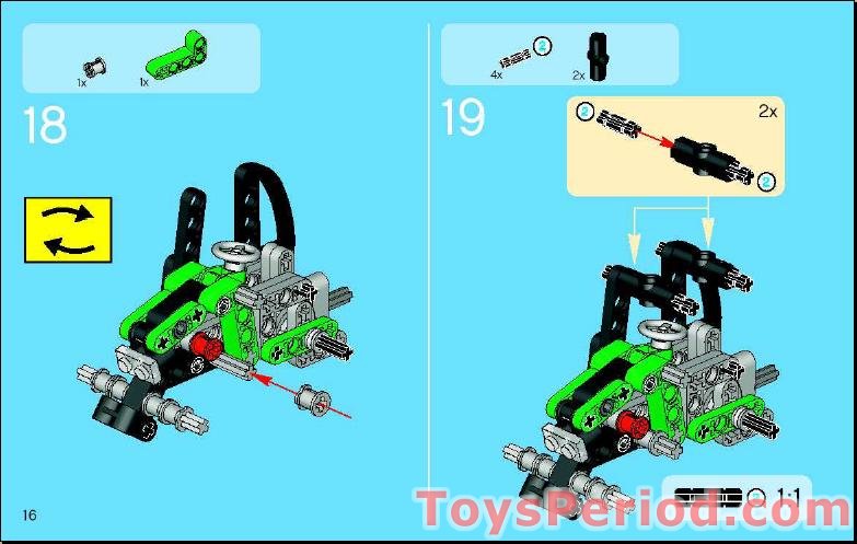 LEGO 8281 Mini Tractor Instructions and Parts List