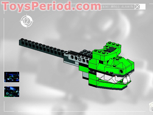 LEGO 1354 Dino Head Attack Instructions and Parts List