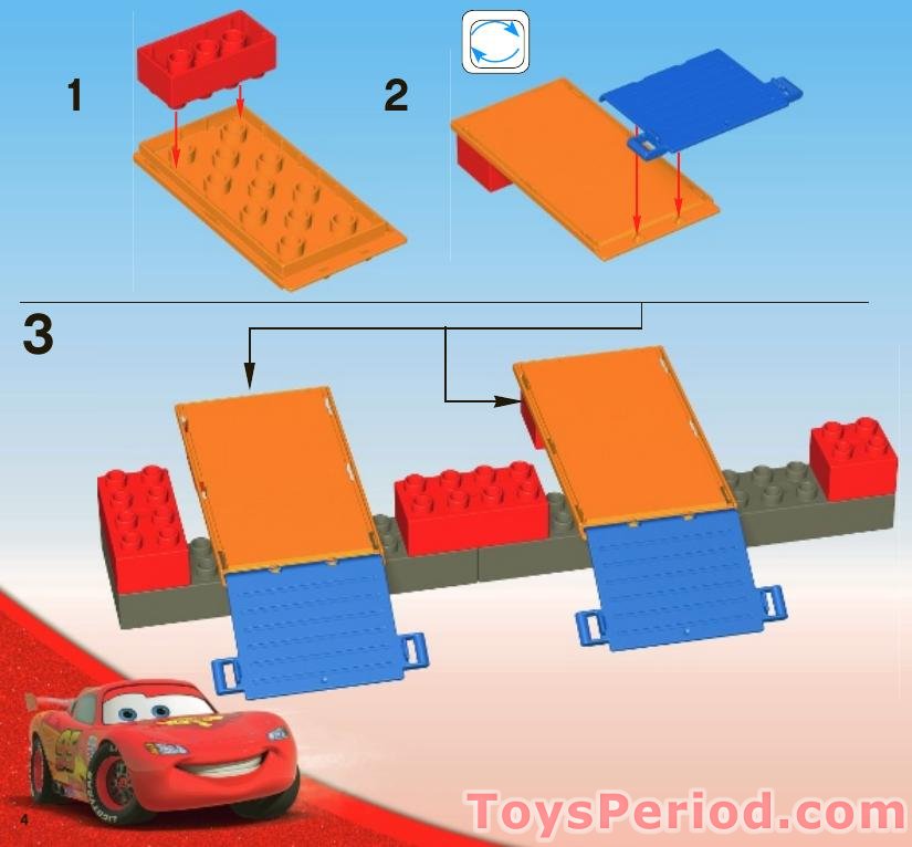 LEGO 5829 The Pit Stop Instructions and Parts List