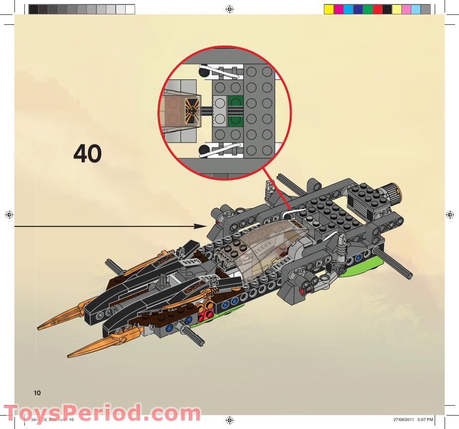 LEGO 9444 Cole's Tread Assault Instructions and Parts List