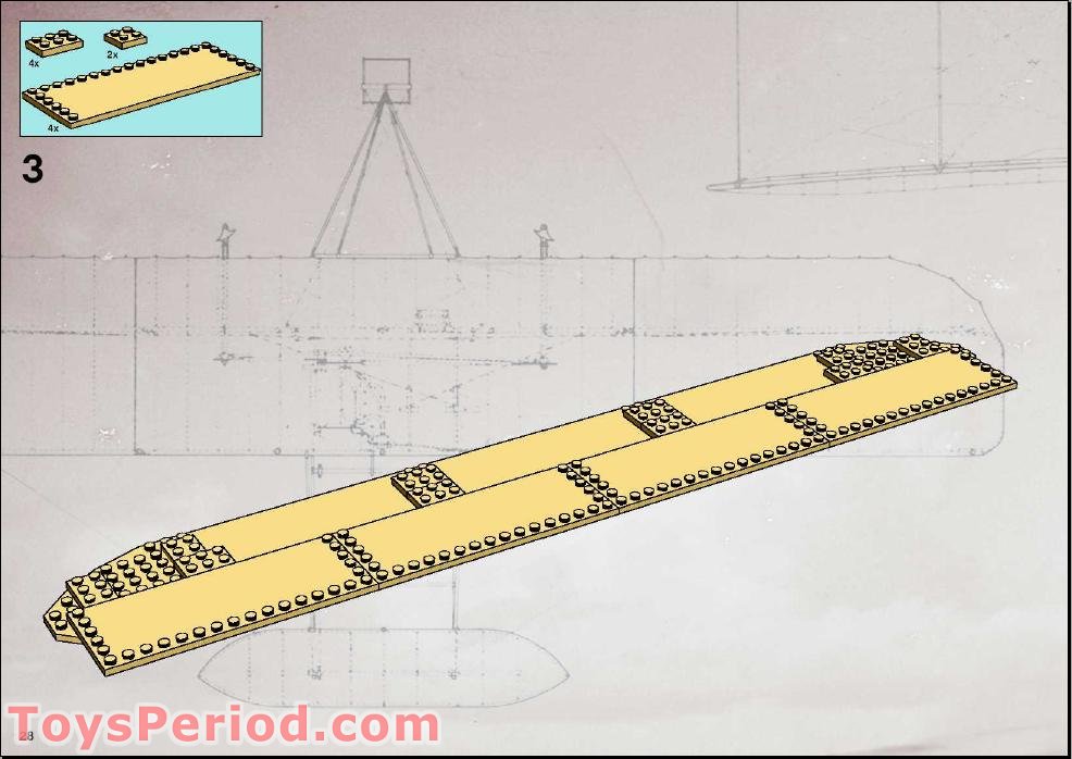 LEGO 10124 Wright Flyer Instructions and Parts List