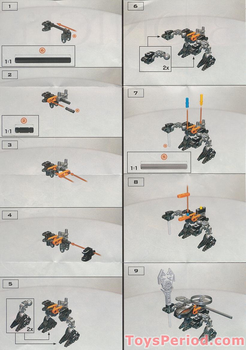 LEGO 4878 Rahaga Bomonga Instructions and Parts List