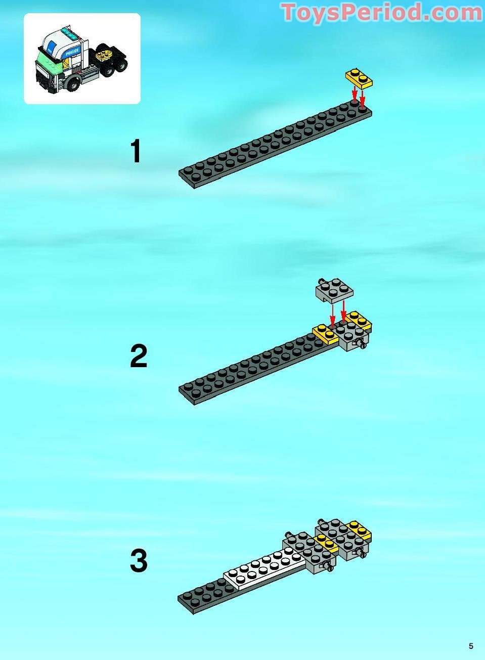 LEGO 7743 Police Command Center Instructions and Parts List
