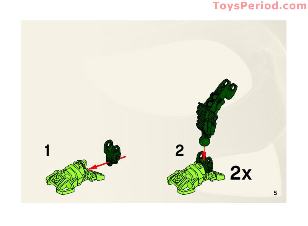 LEGO 7117 Bionicle Stars - Gresh Instructions and Parts List