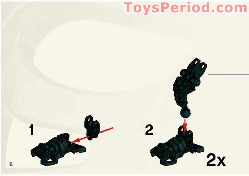 LEGO 7136 Bionicle Stars - Skrall Instructions and Parts List