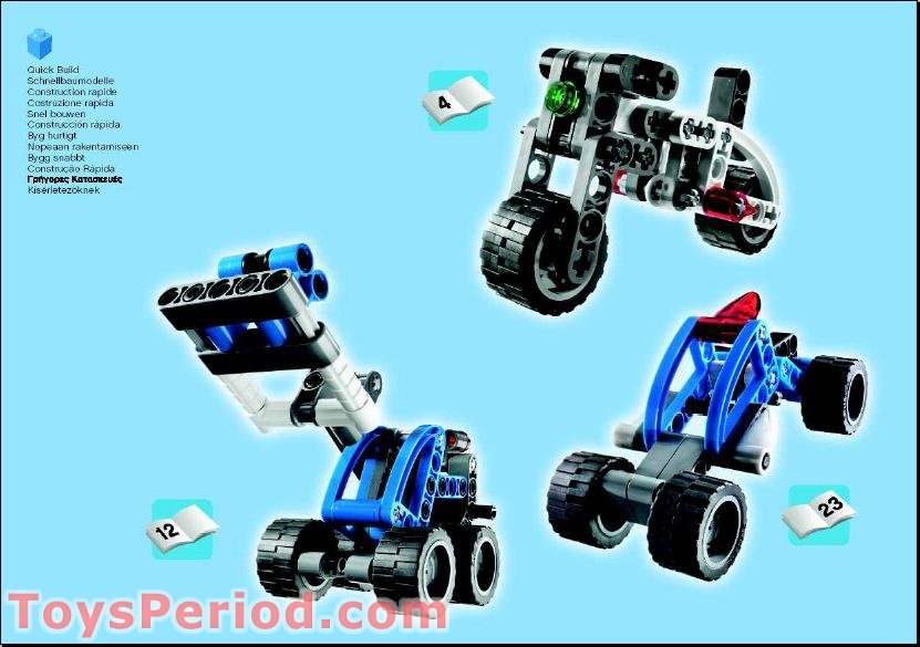LEGO 8433 Cool Movers Instructions and Parts List