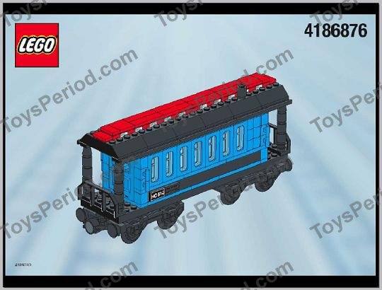 LEGO 4186876 Passenger Wagon Blue (White Box) Set Parts List