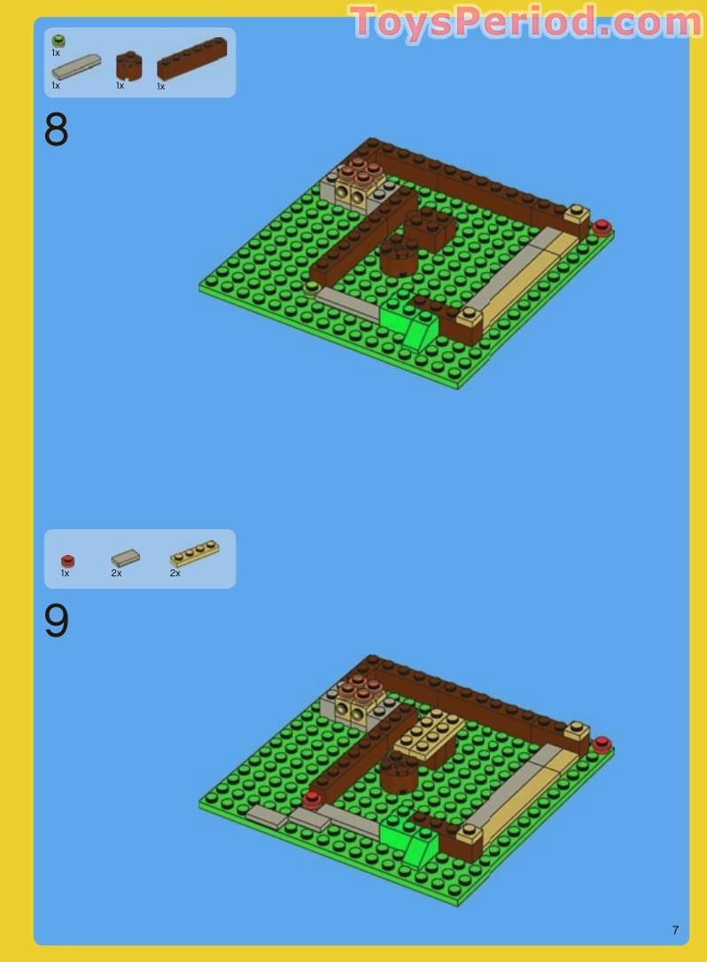 LEGO 5766 Log Cabin Instructions and Parts List