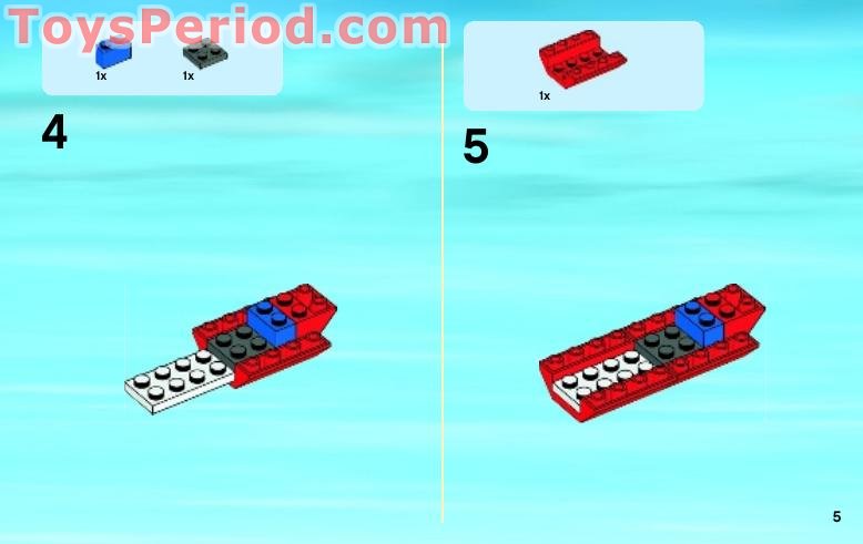 LEGO 60004 Fire Station Instructions and Parts List