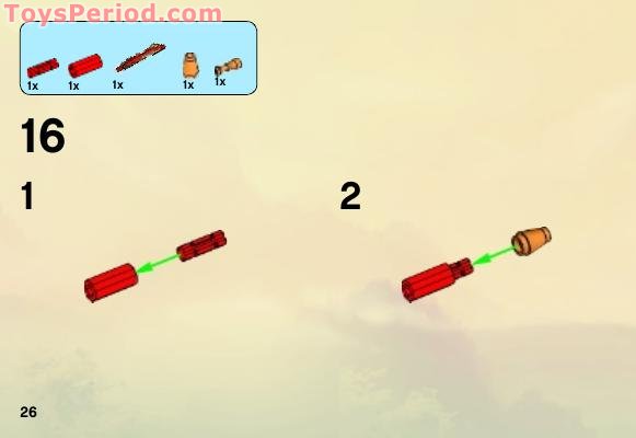 LEGO 70500 Kai's Fire Mech Instructions and Parts List