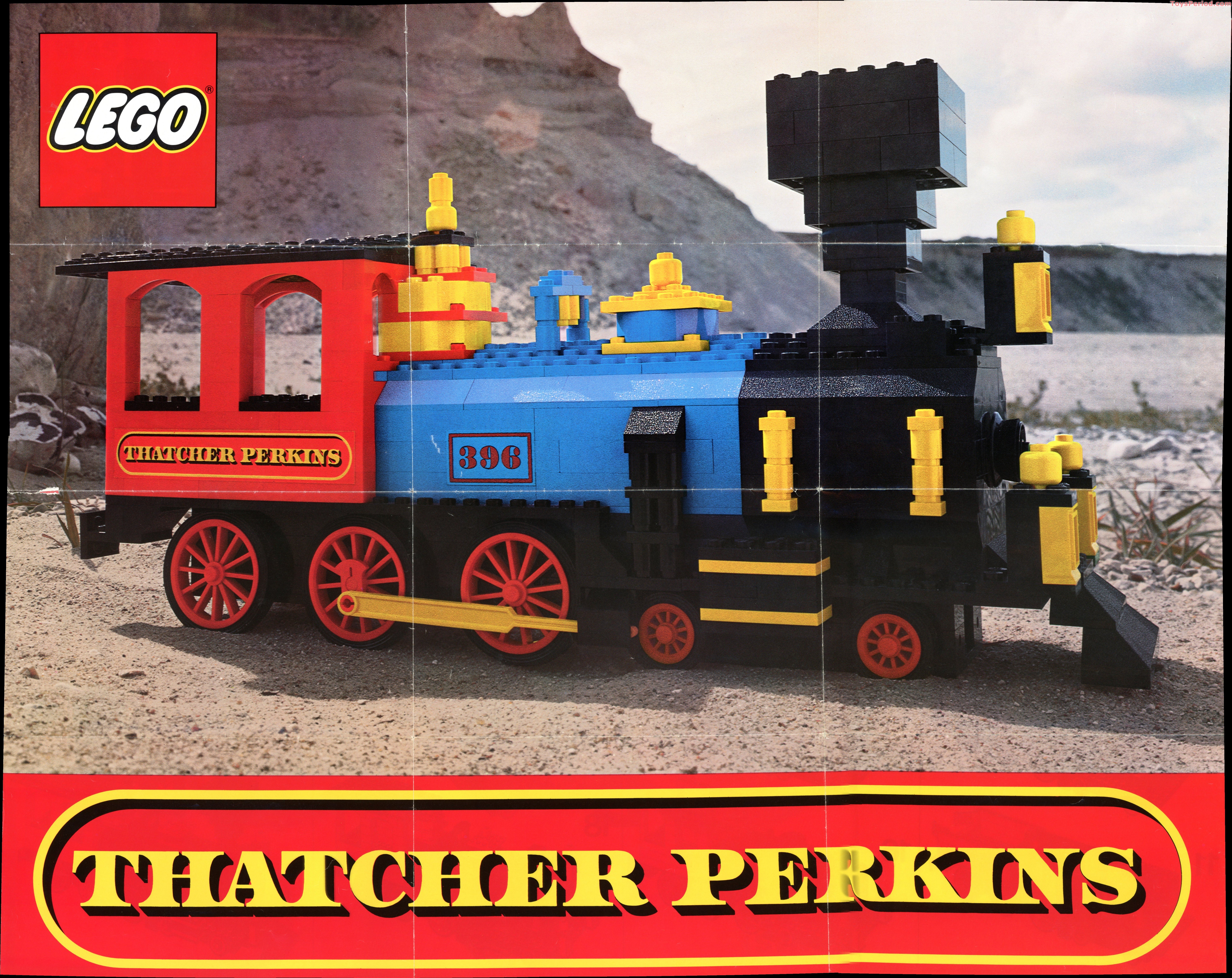 LEGO 396-1 Thatcher Perkins Locomotive Instructions and Parts List