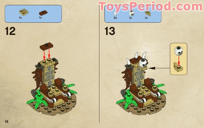 LEGO 4182 The Cannibal Escape Instructions and Parts List