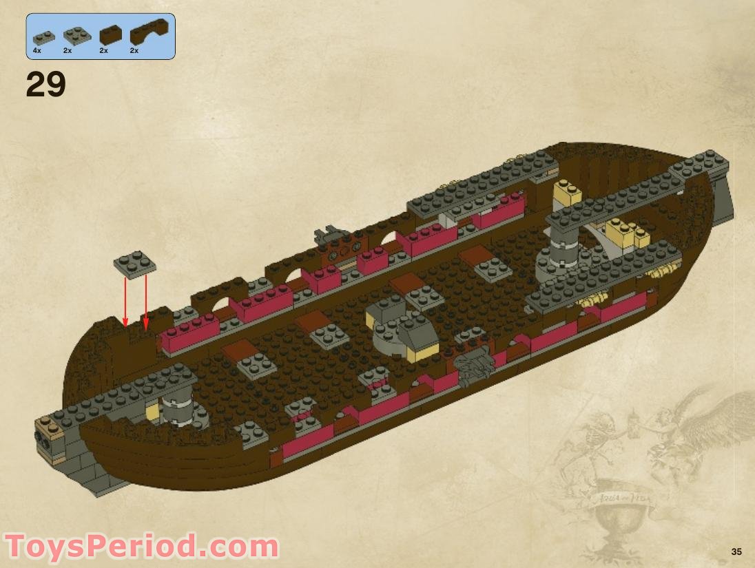 LEGO 4195 Queen Anne's Revenge Instructions and Parts List