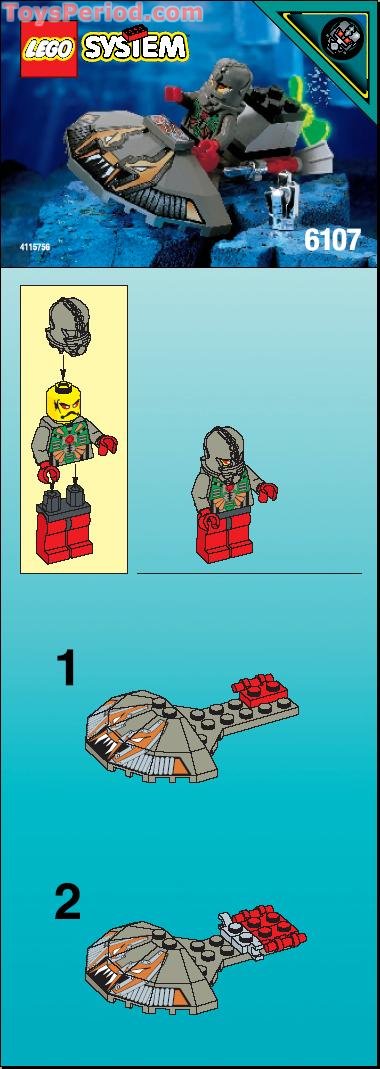 LEGO 6107 Recon Ray Instructions and Parts List