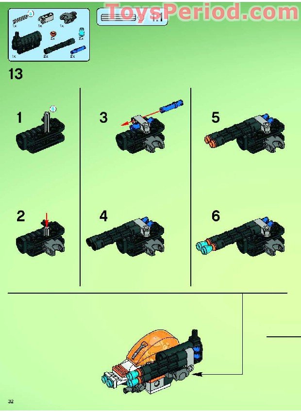 LEGO 7649 MT-201 Ultra-Drill Walker Instructions and Parts List